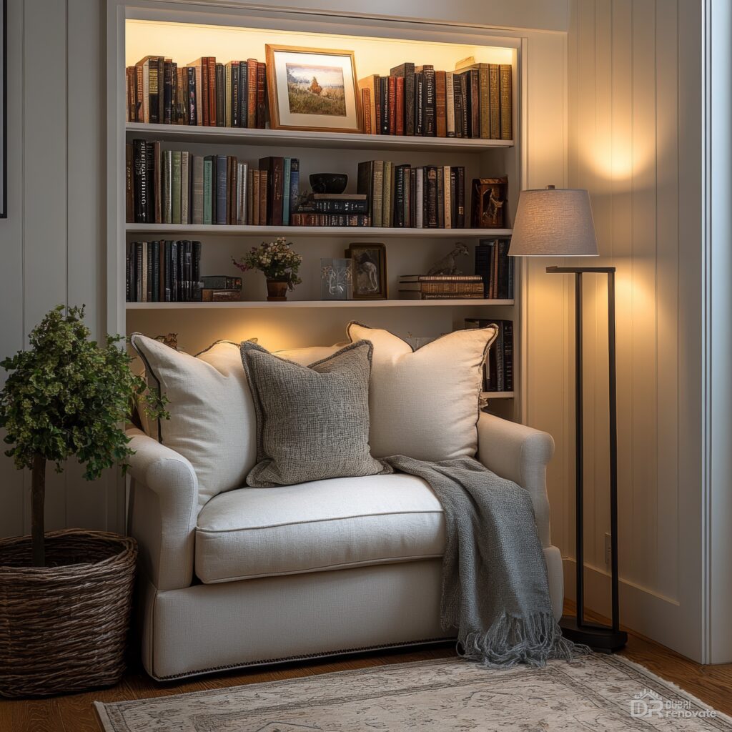 Dubai Cozy Reading Nook Design: Create a Warm Recessed Reading Corner