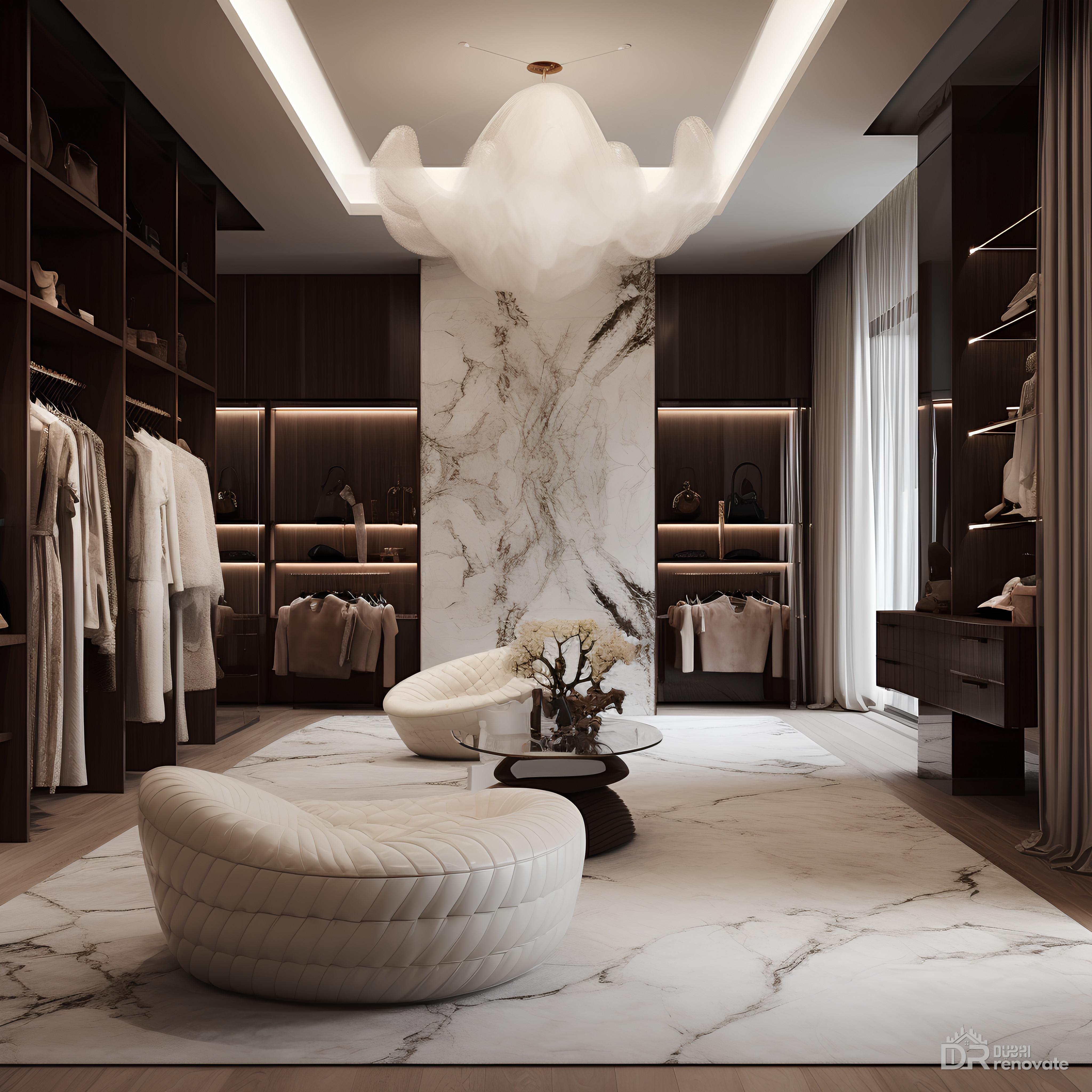 Luxury walk dressing room Dubai — Bespoke Dressing Room Design in Dubai